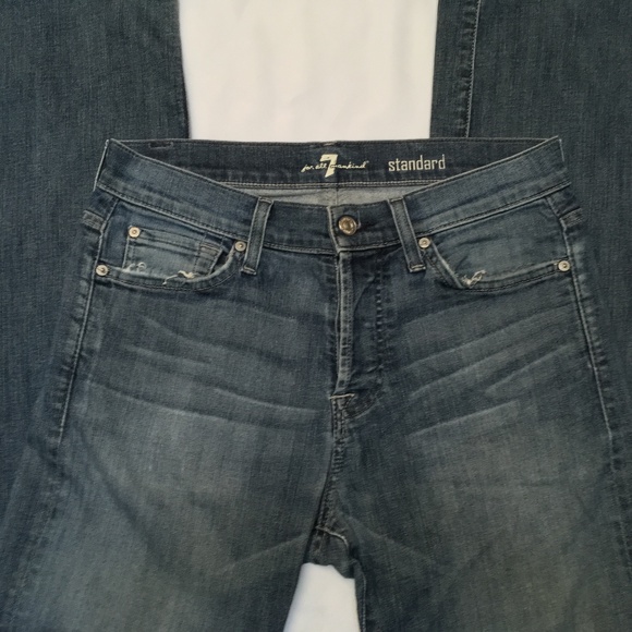 7 For All Mankind | Jeans | 7fam Med Wash Straight Leg Sz 3 | Poshmark